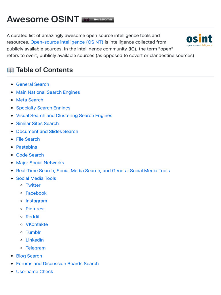 Open-Source Intelligence (OSINT) | PDF | World Wide Web | Internet & Web
