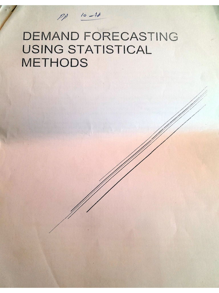 Demand Forecasting | PDF
