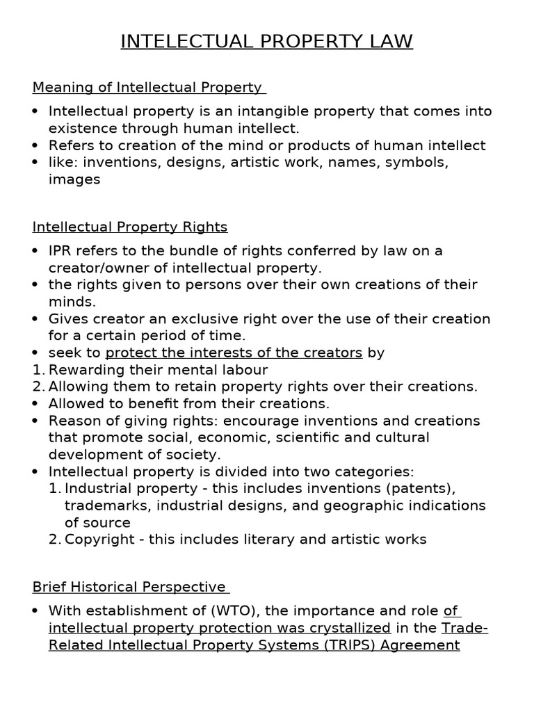 Intelectual Property Law | PDF | Intellectual Property | Copyright