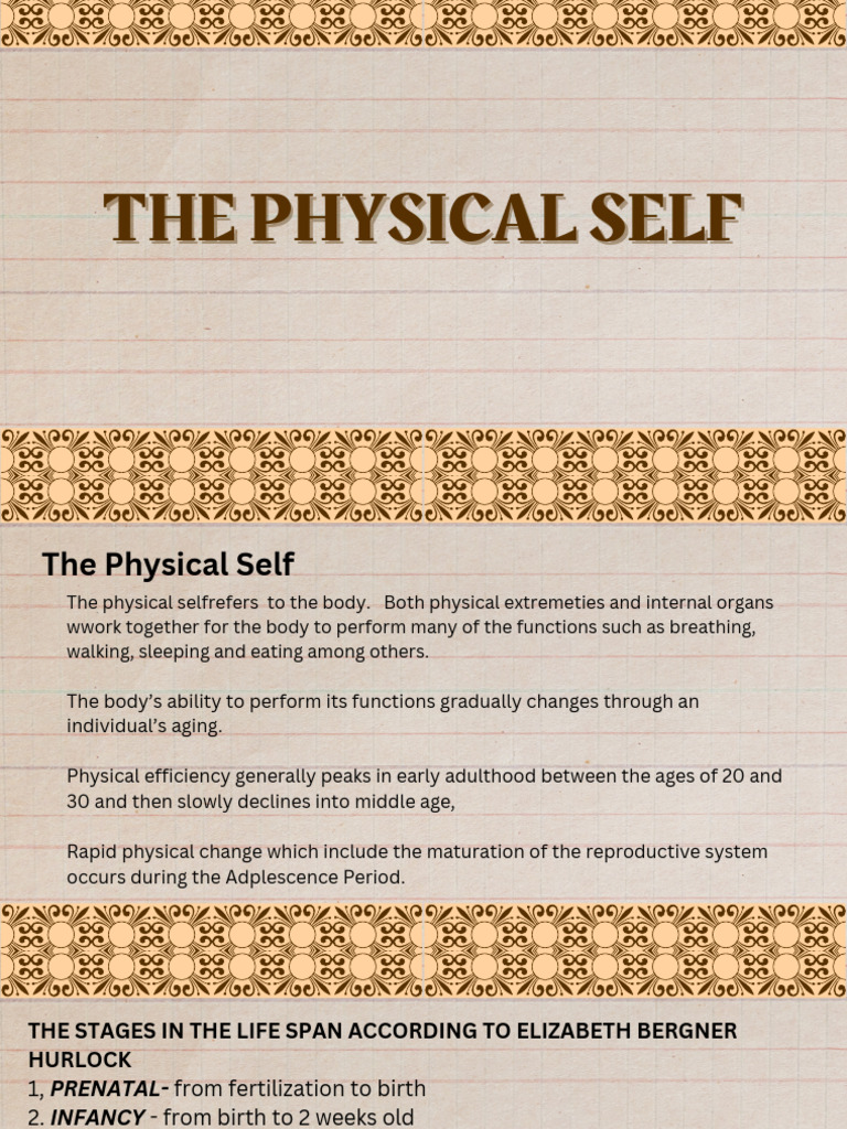 The Physical Self The Physical Self | PDF | Adolescence | Heredity