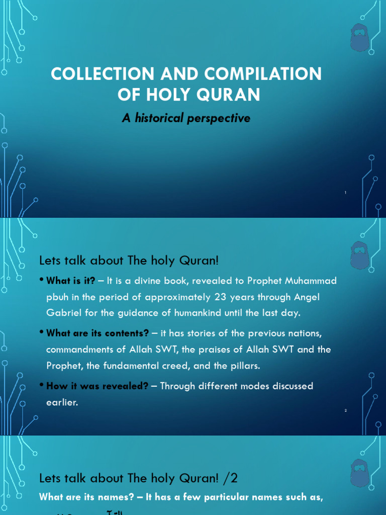 Lec 16 and 17 Compilation and Excellence | PDF | Quran | Islam