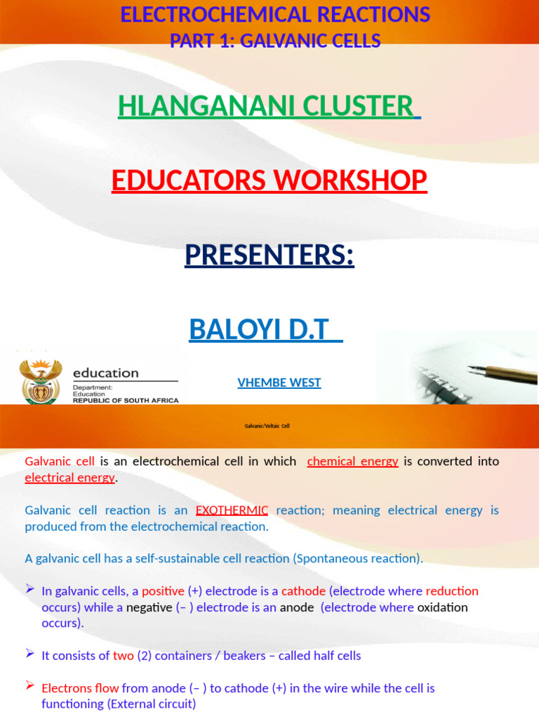 Electrochemical Reactions Part 1 | PDF | Electrochemistry | Redox