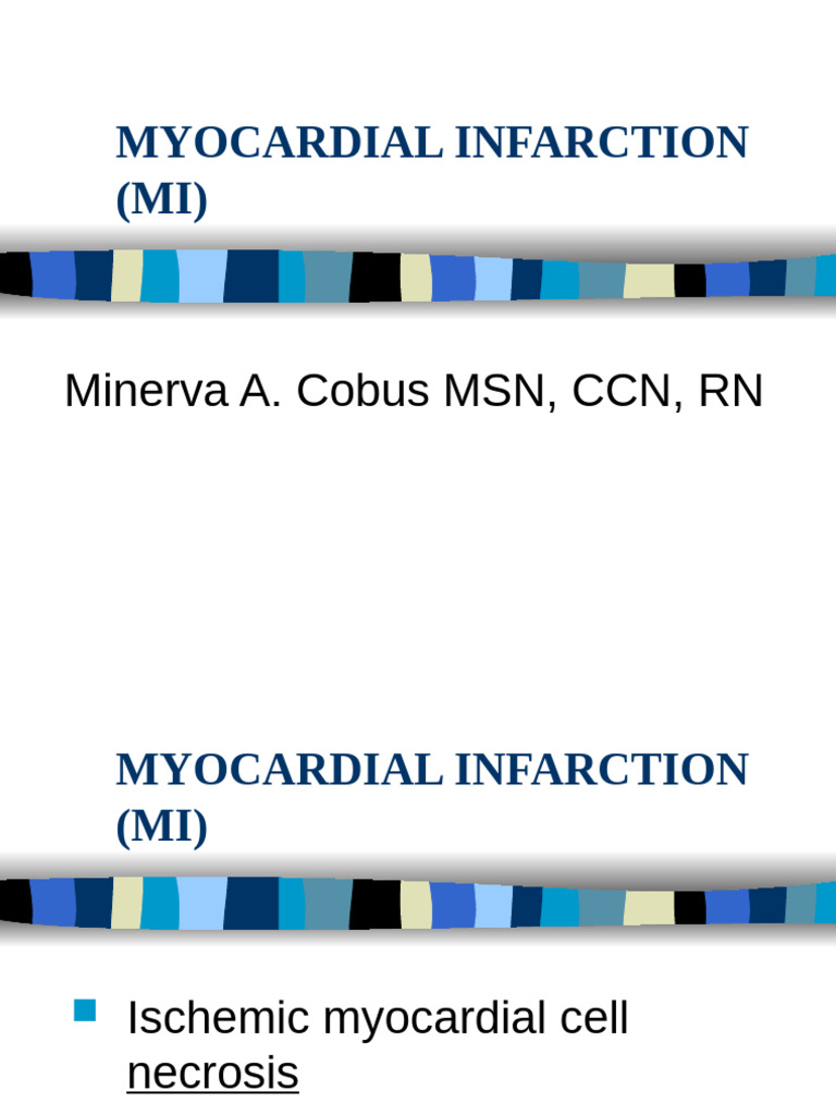 Myocardial Infarction | PDF | Myocardial Infarction | Cardiovascular System