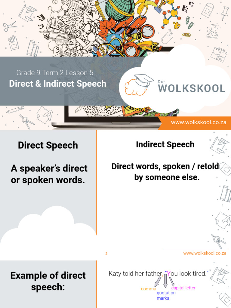 1633430615312-Grade 9 Term 2 Lesson 5 Direct & Indirect | PDF | Verb ...