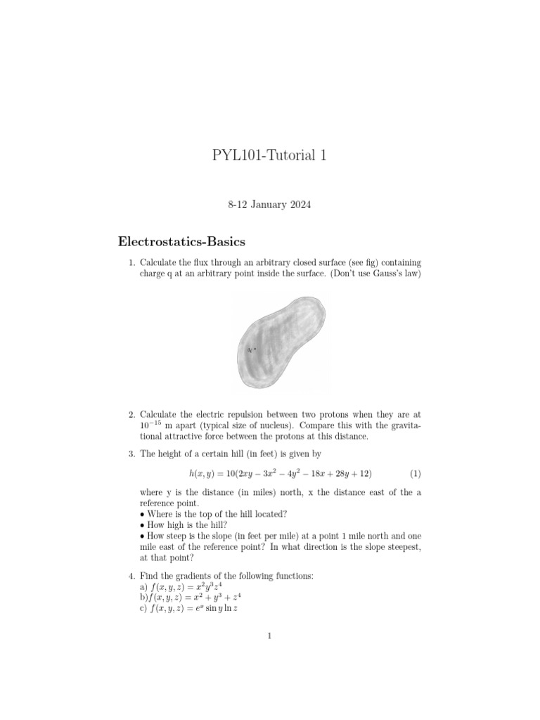 PYL101 Tutorial1 | PDF | Teaching Methods & Materials