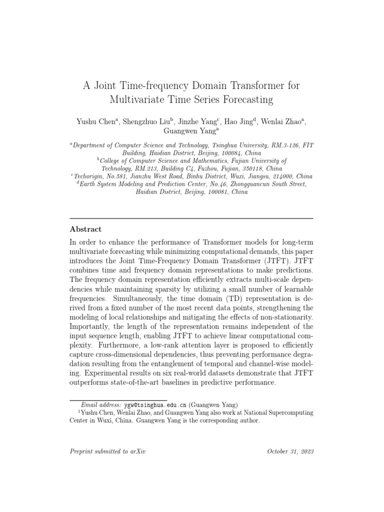 Multivariate Time Series Transformer | PDF | Discrete Fourier Transform | Time Series