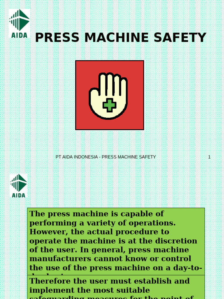 Press Safety Presentation 170117 | PDF | Switch | Machines