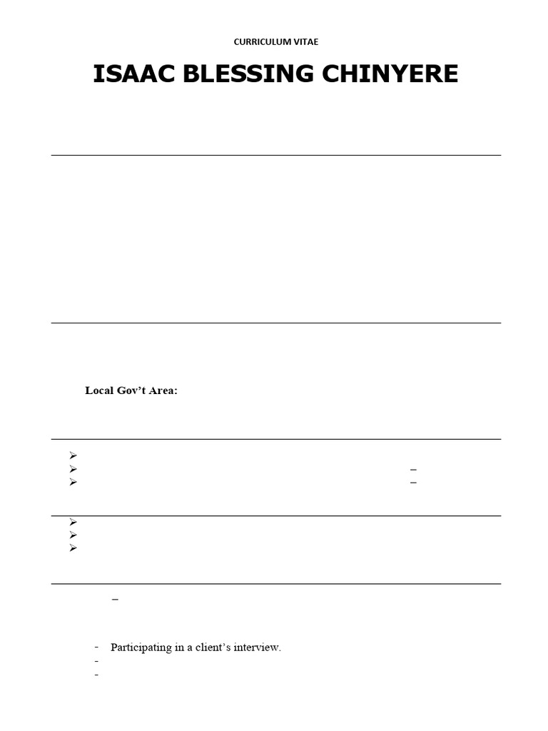 Madam Blessing CV | PDF | Lawyer | Justice