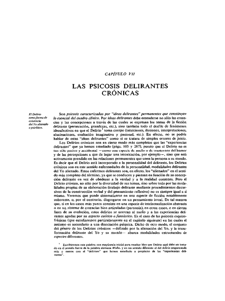 Ey, H. Et Al. (1996) - Tratado de Psiquiatría. Cap. 7 Psicosis ...