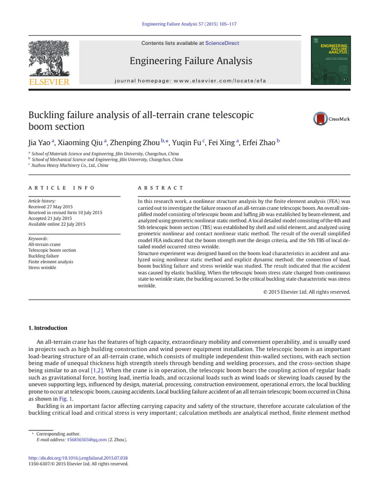 48-Buckling Failure Analysis of All-Terrain Crane Telescopic Boom Section | PDF | Buckling ...