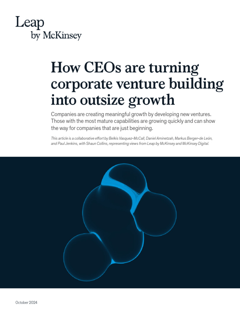 CEOs Prioritize Corporate Venture Growth | PDF | Venture Capital ...