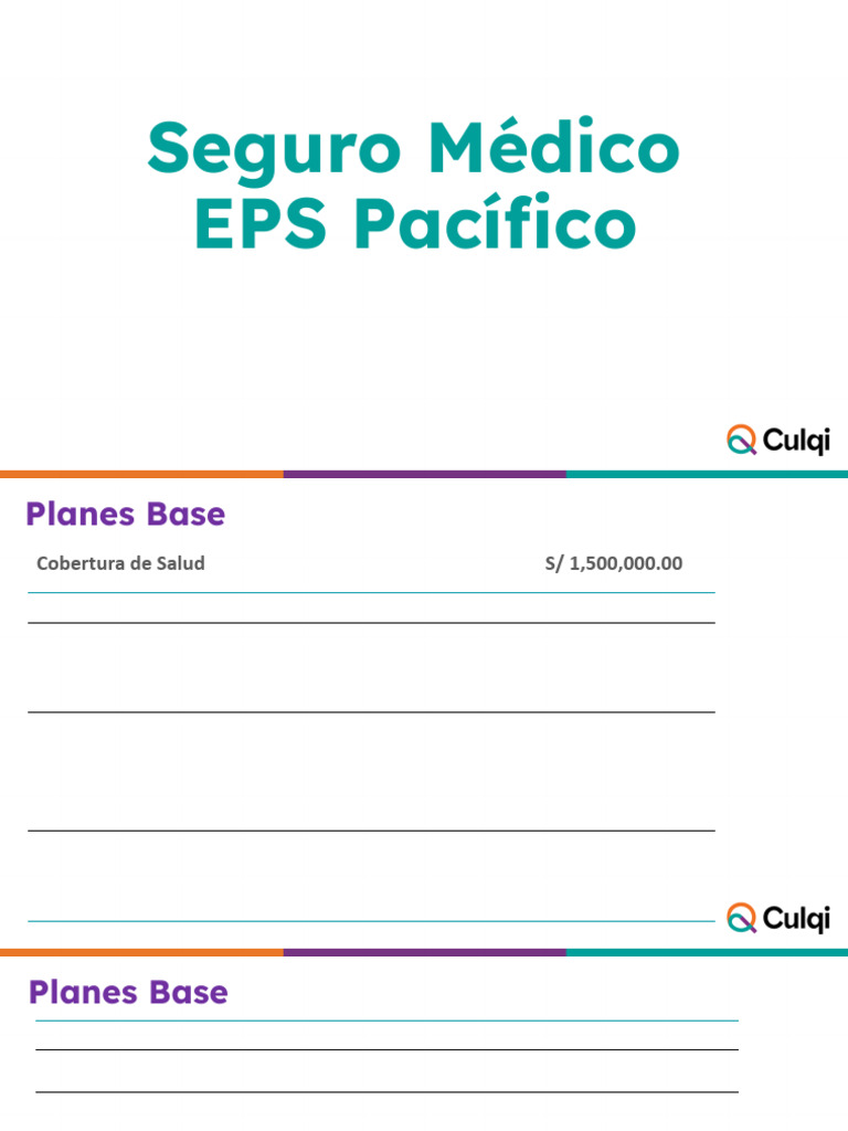 Planes de Seguro Médico EPS Pacífico | PDF | Lima | Diabetes