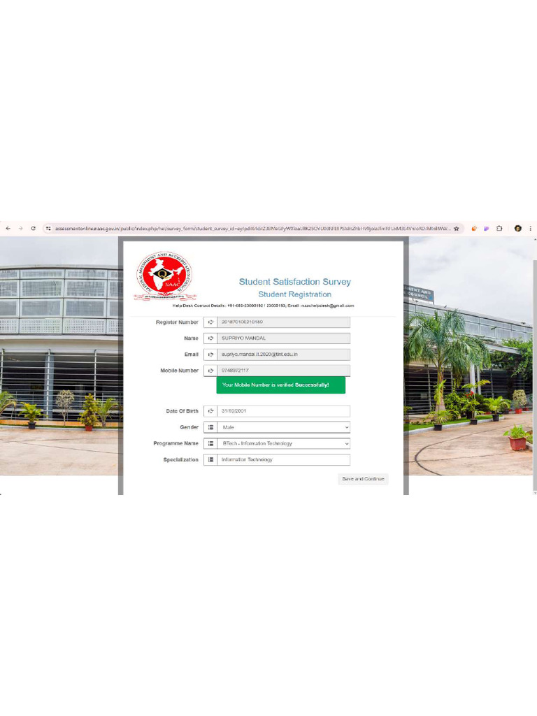 NAAC Form Screenshots | PDF