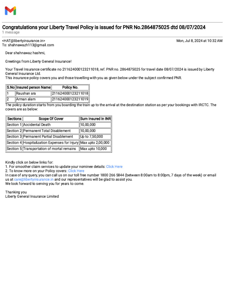 Insurance Policy | PDF