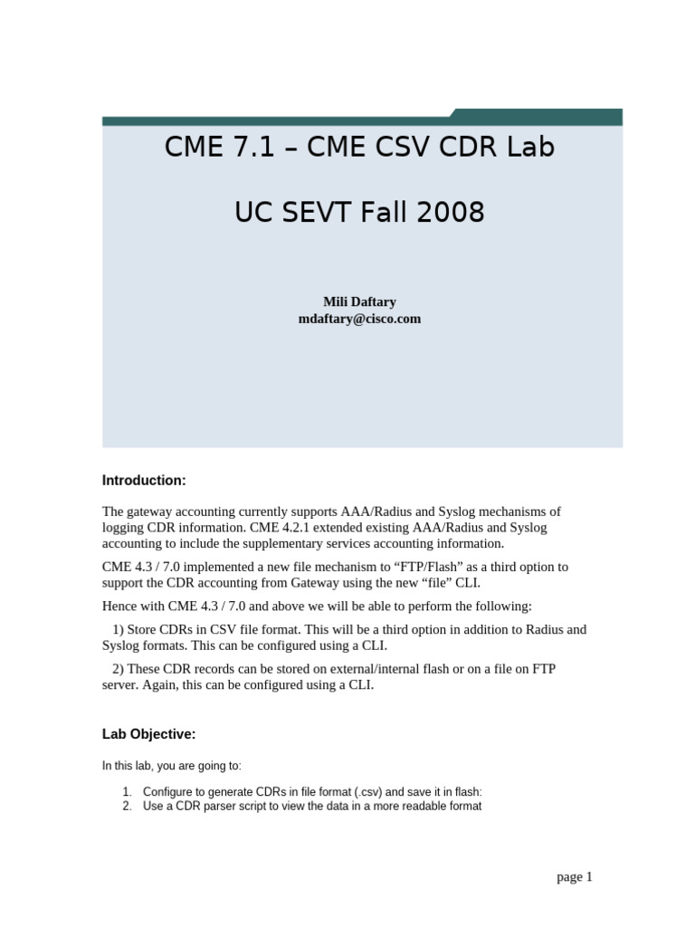 UC SEVT Fall 2008-CME-CSV-CDR | PDF | File Transfer Protocol | Computing