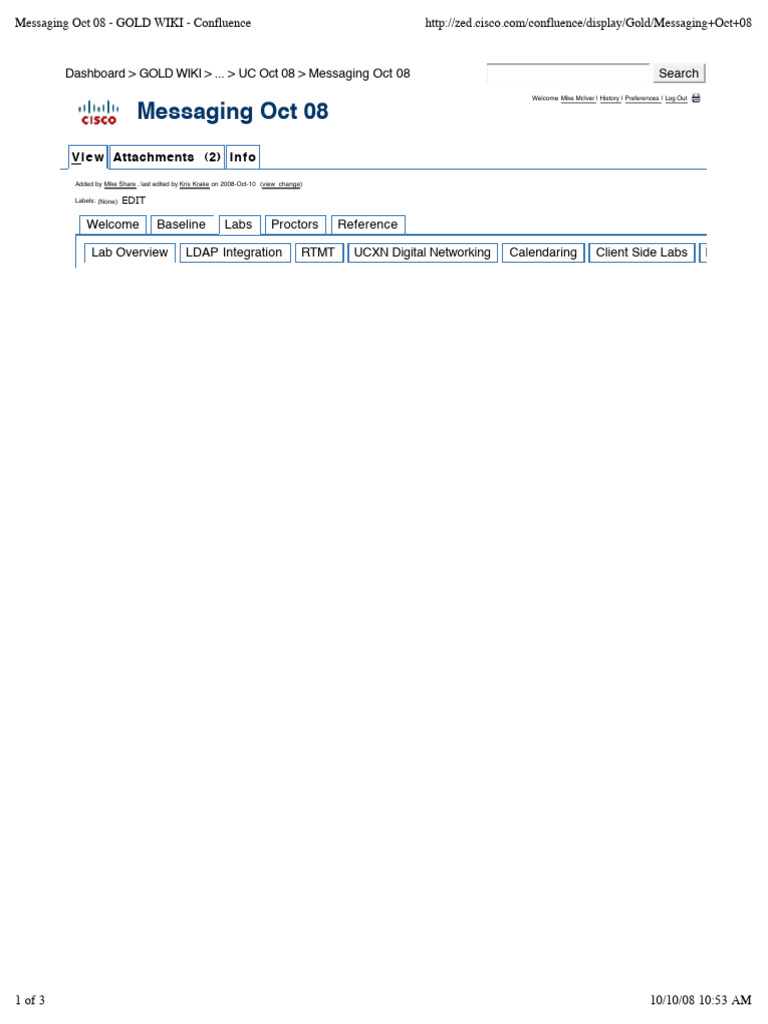 Messaging Oct 08 - Lab Overview Lab 1 | PDF | Computer Mediated Communication | Application ...