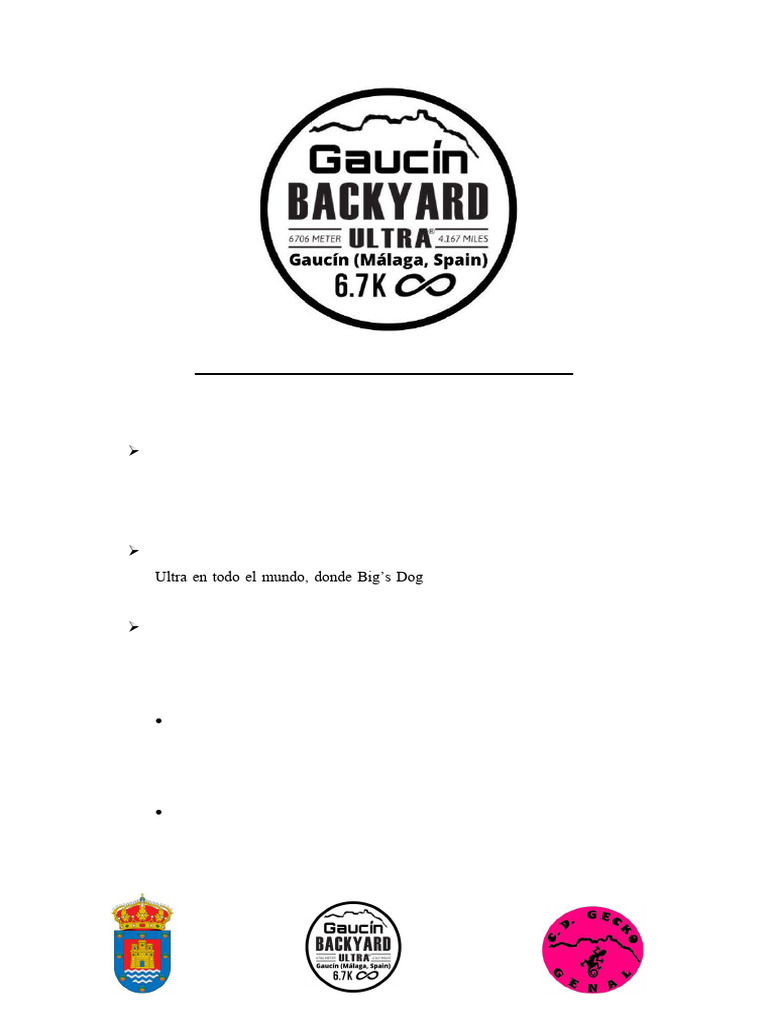 Regalamento Gaucín Backyard Ultra 2025 - (Versión 29-10-24) | PDF ... Regalamento Gaucín Backyard Ultra 2025 - (Versión 29-10-24) | PDF ...
