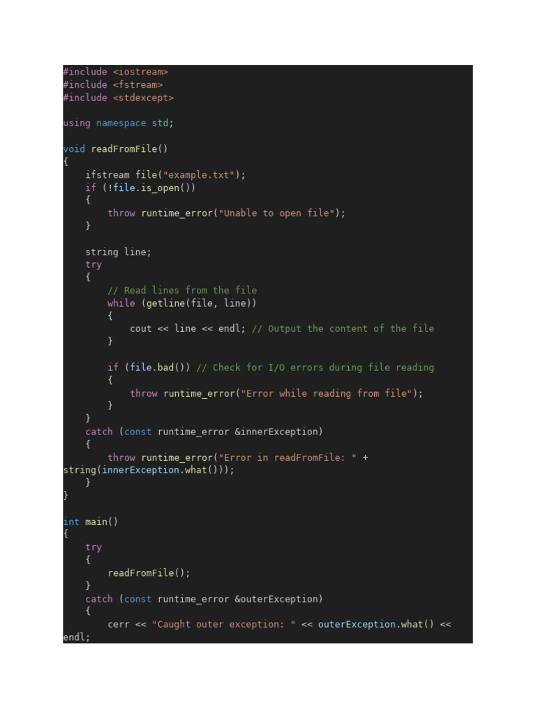 21 Nested Exceptions Chat GPT | PDF | Teaching Methods & Materials