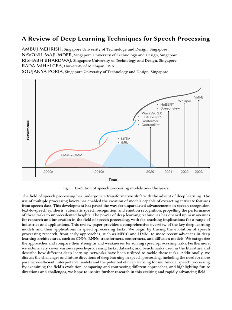 Deep Learning in Speech Processing | PDF | Deep Learning | Speech ...
