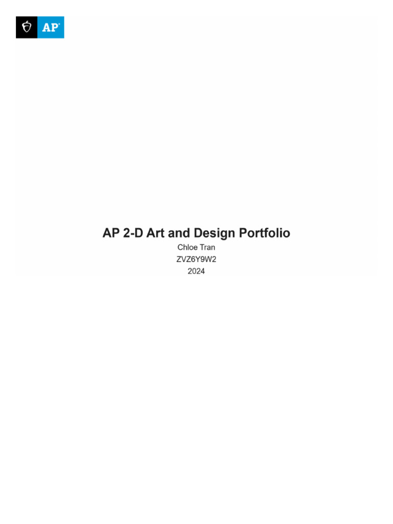 ZVZ6Y9W2 - AP 2-D Art and Design Portfolio | PDF