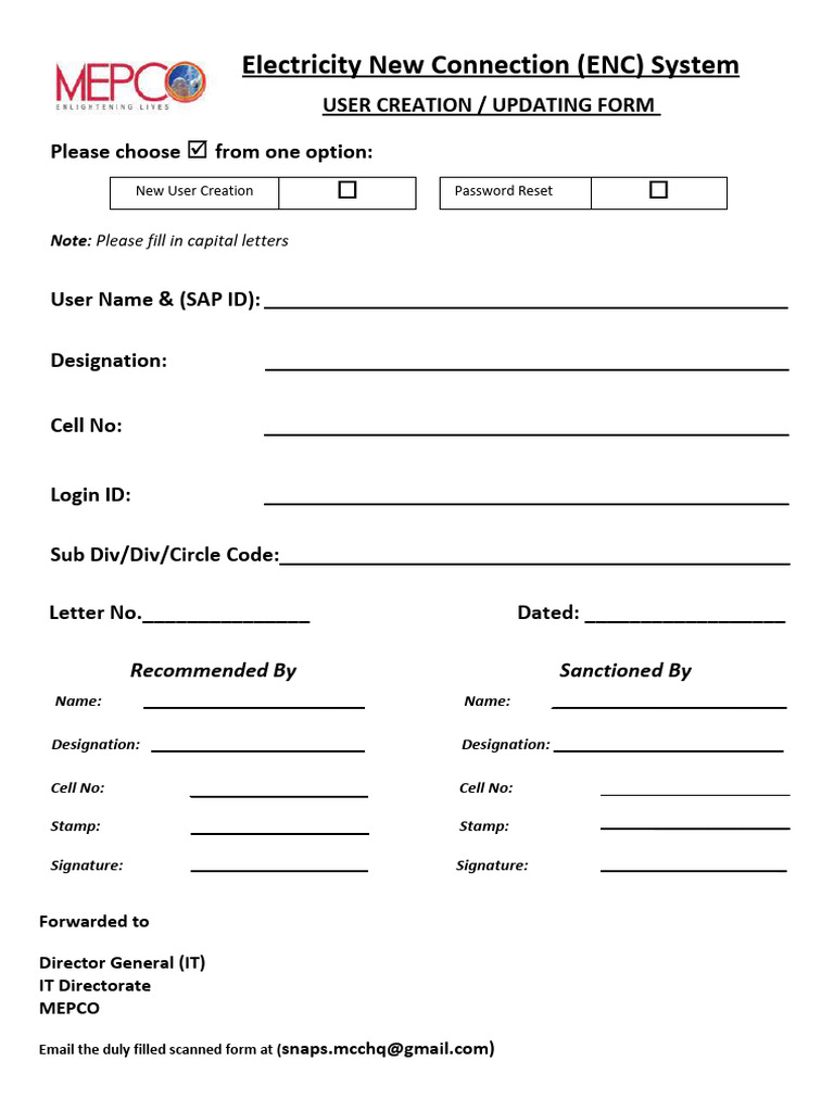 ENC User Form Submission | PDF | Computers
