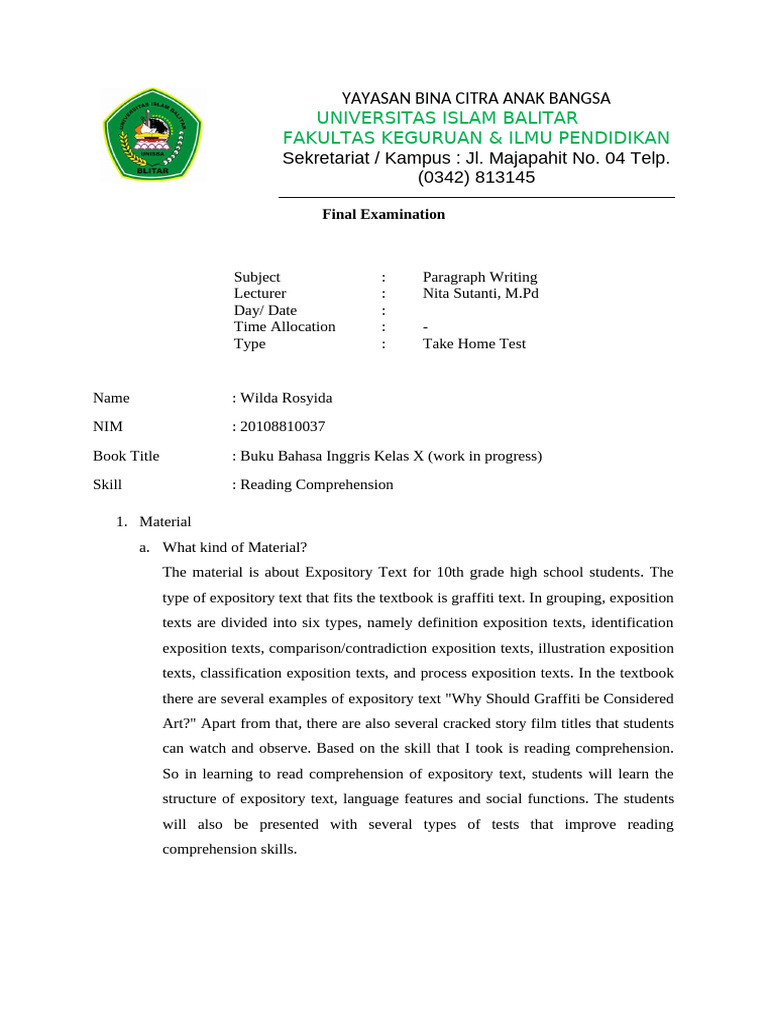 Final Analysis Ti ETB | PDF | Curriculum | Behavior Modification