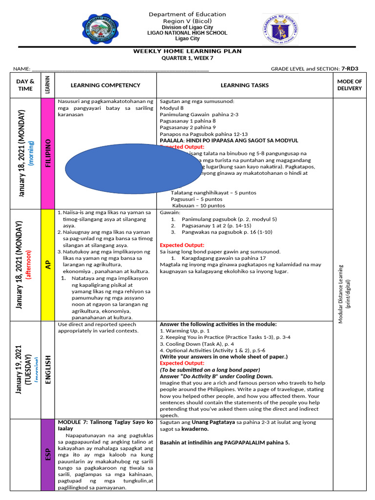 WHLP WEEK 8 Jan.22 | PDF