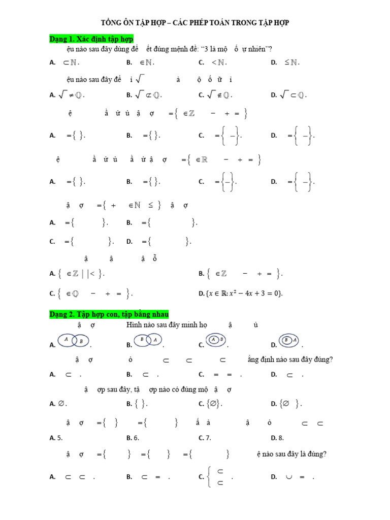 Buoi 1 TapHop Va CacPhepToan | PDF