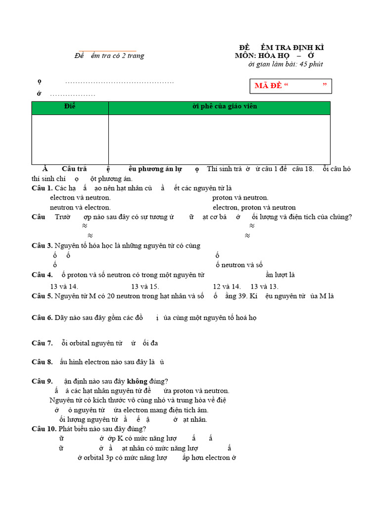 De Ktra l10 Nguyen Tu | PDF