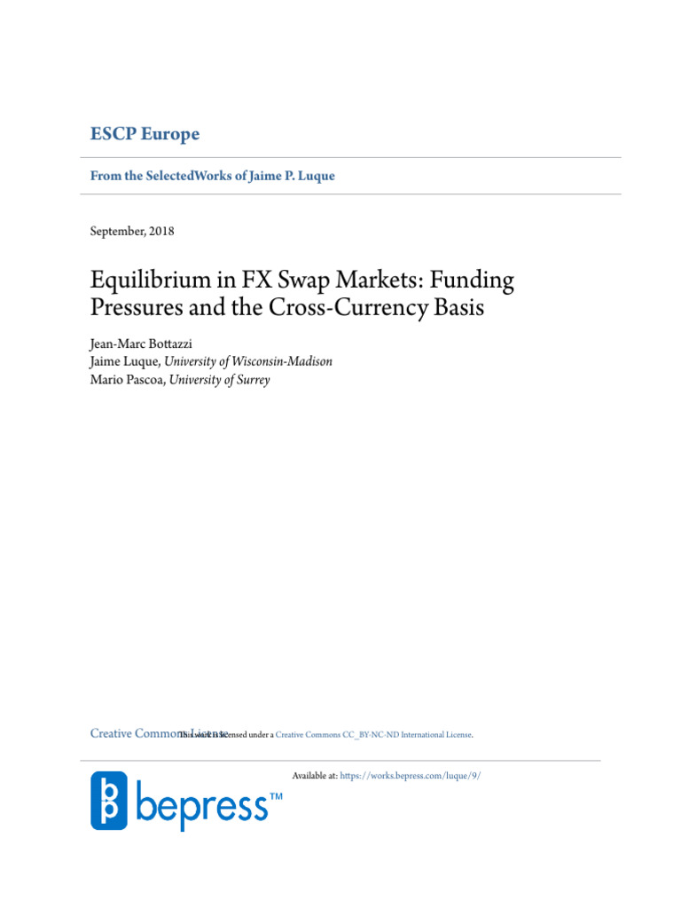 Equilibrium FX Swap | PDF | Repurchase Agreement | Bonds (Finance)