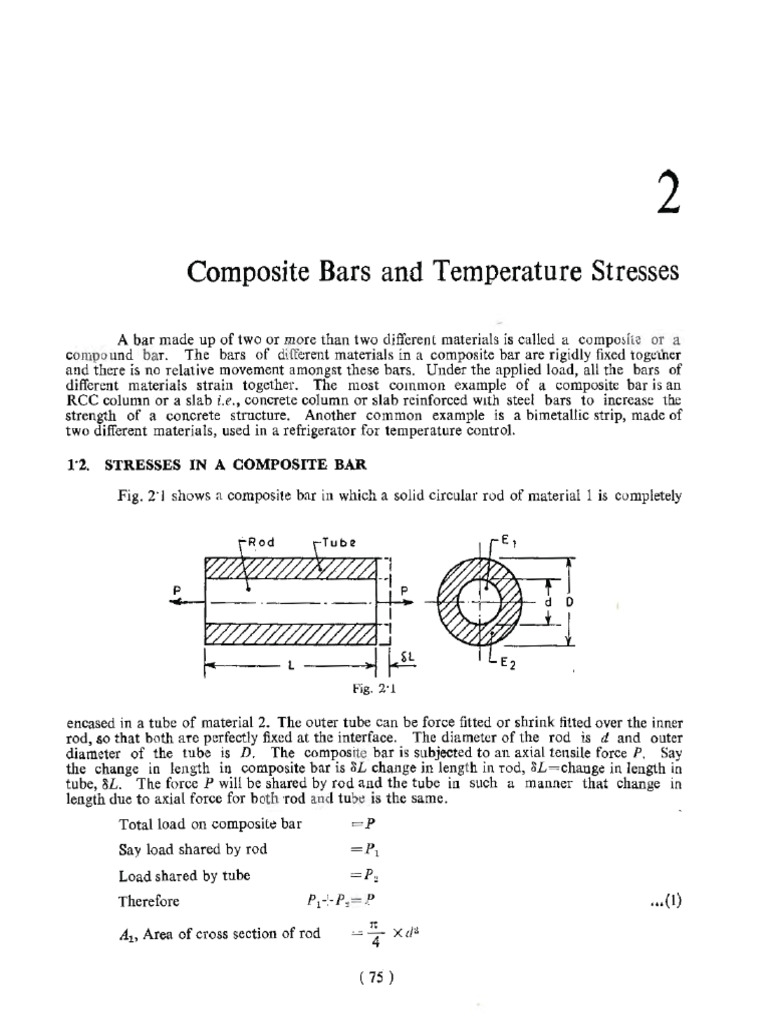 Composite Bars and Temp Stresses | PDF