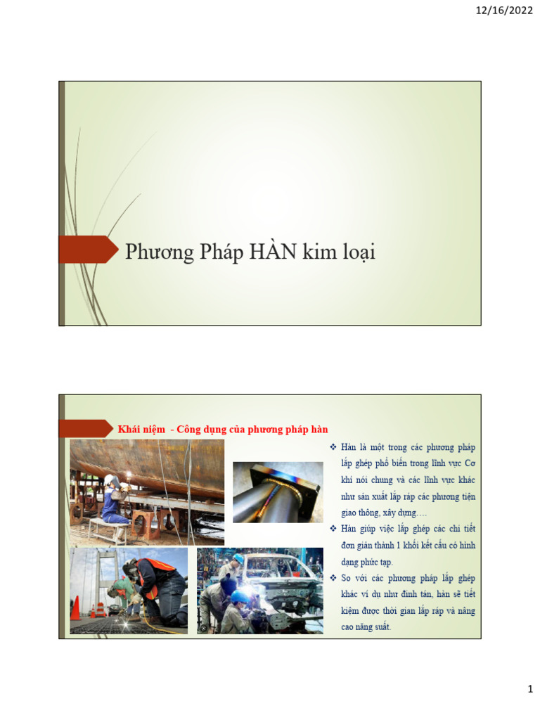 1 - 01 - Phương Pháp Hàn Kim Lo I | PDF