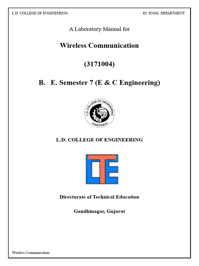 Wireless Communication Lab Manual | PDF | Cellular Network | Radio