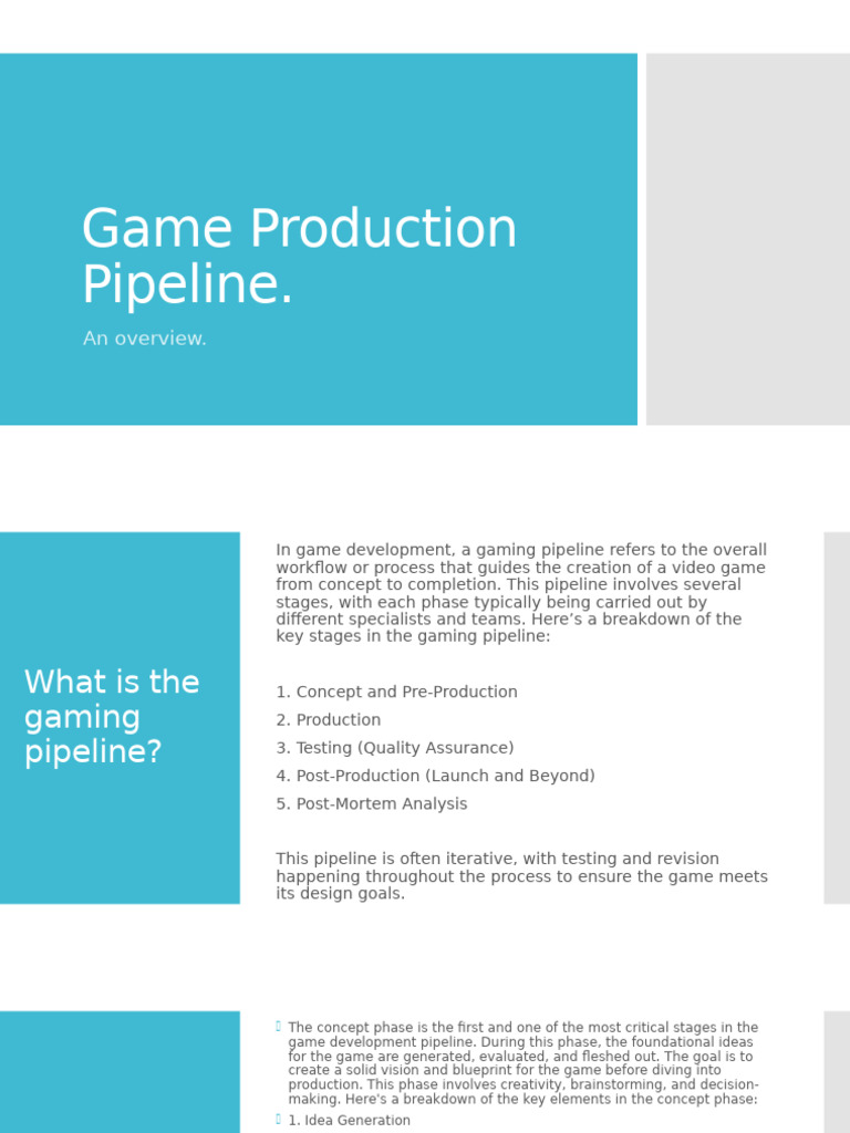 Game Production Pipeline Overview | PDF | Texture Mapping | Shader