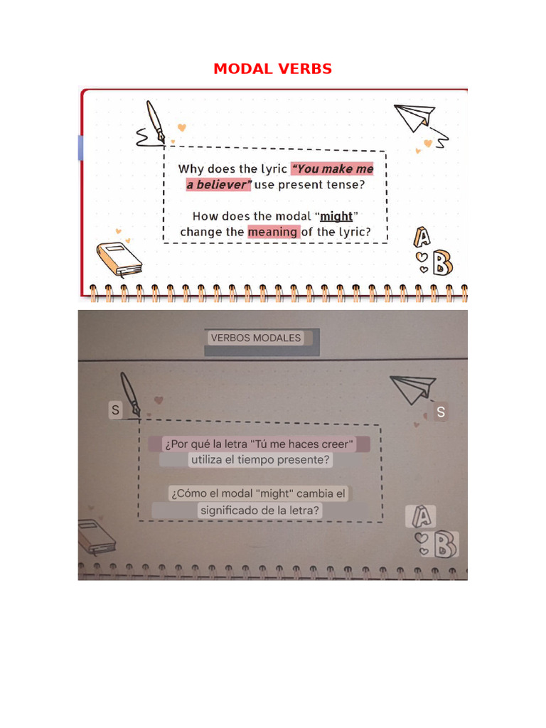 Modal Verbs Class 18092024 | PDF | Self-Improvement