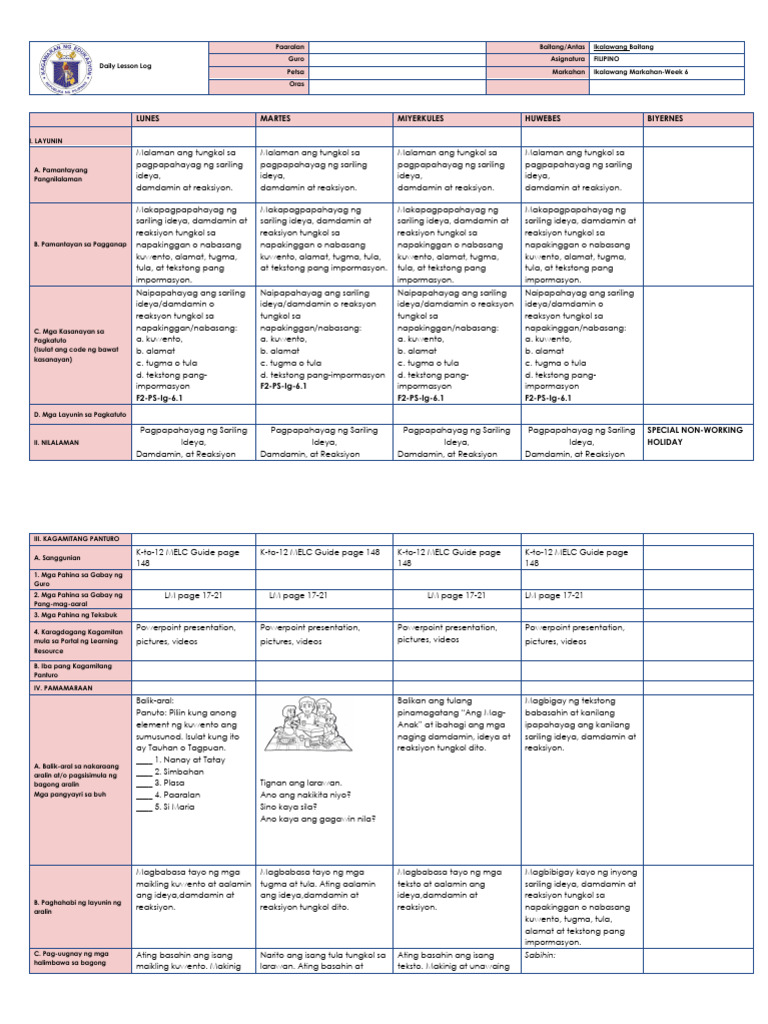 Q2-Week6-Dll Filipino 2 | PDF