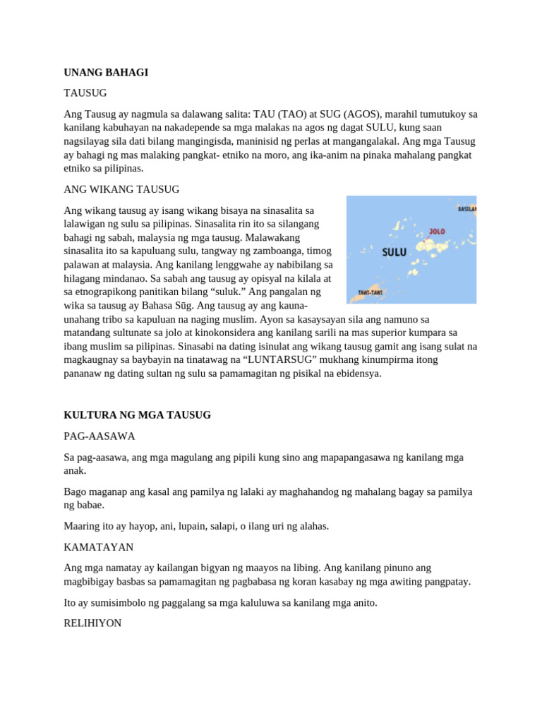 Tausug | PDF