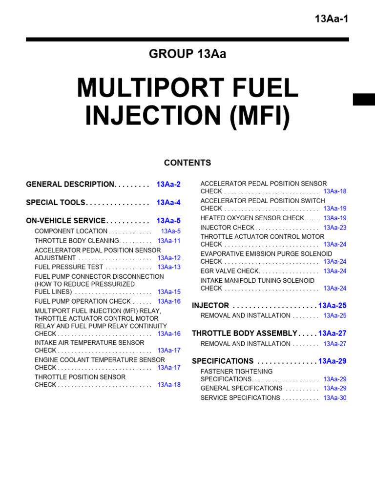 GR00004600 13aa | PDF | Throttle | Fuel Injection