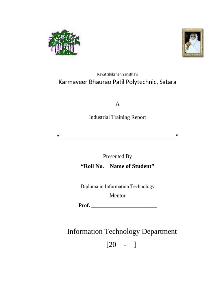 Industrial Training Report Format | PDF | Welding | Construction