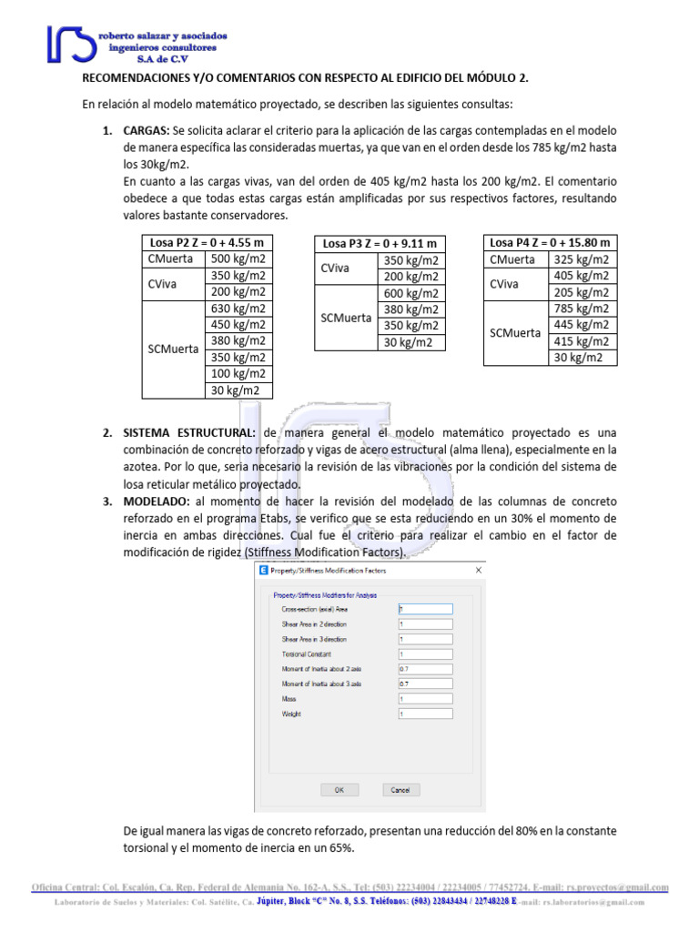 Recomendaciones y Comentarios Modelo 2 | PDF
