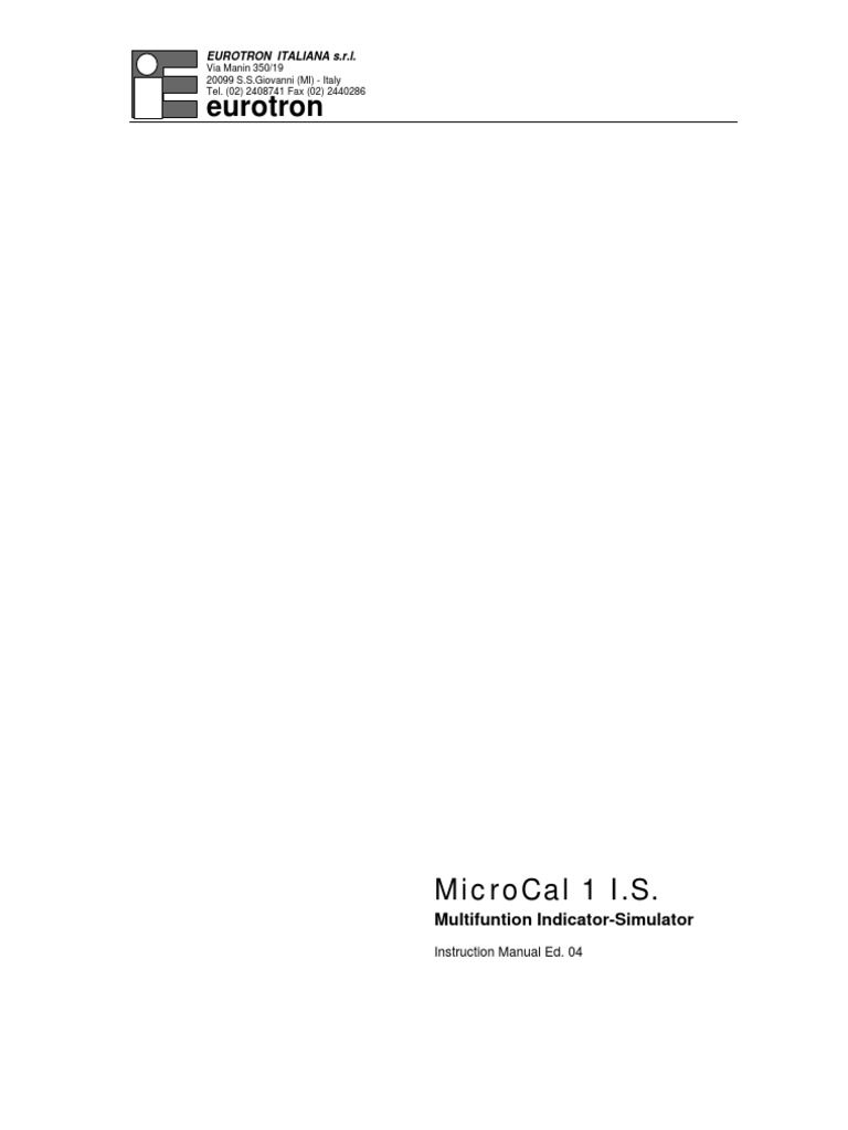 MM850079-04 MicroCal 1IS | PDF | Battery Charger | Thermocouple