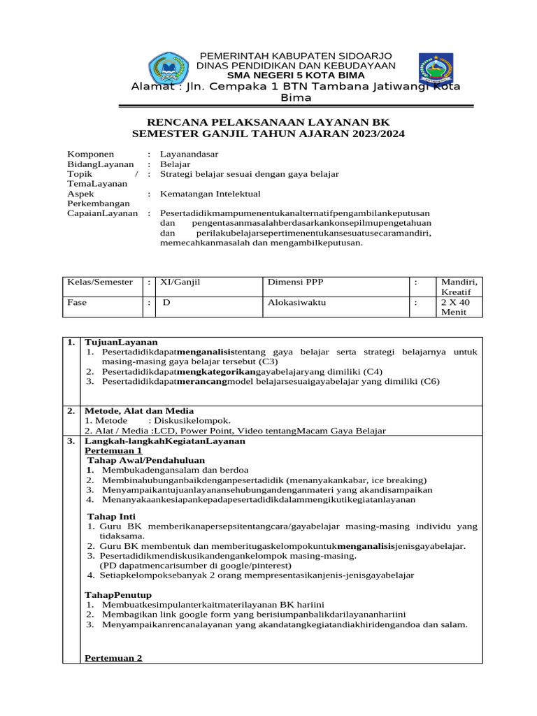 RPL Strategi Belajar Sesuai Gaya Belajar | PDF | Karier & Perkembangan