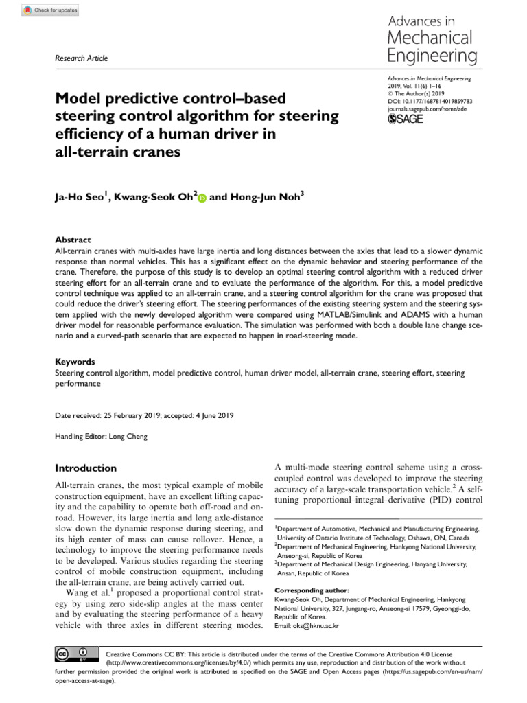 73-Model Predictive Control-Based Steering Control Algorithm For Steering Efficiency of A Human ...