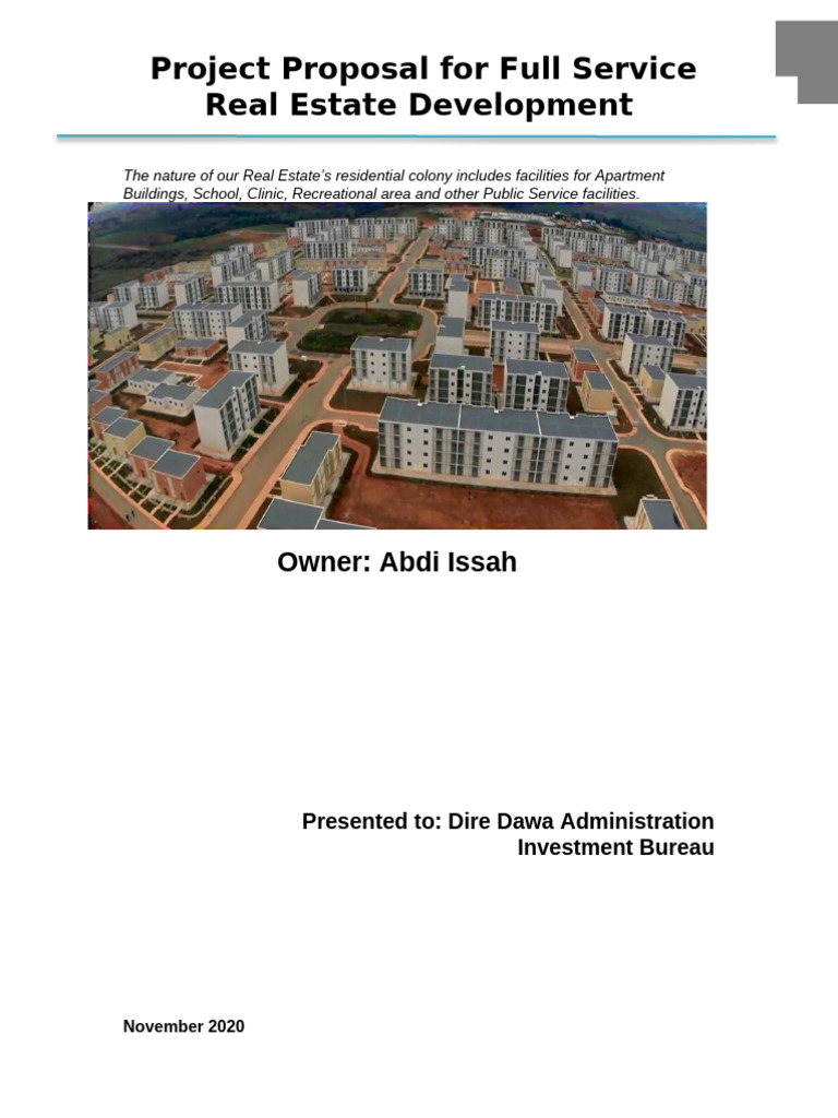 Abdi Issa DD Realestate Project | PDF | Expense | Cost Of Goods Sold