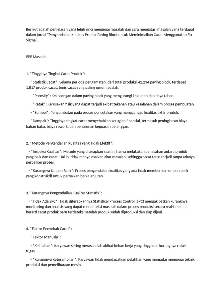 Masalah 8D Meuriah | PDF | Bisnis