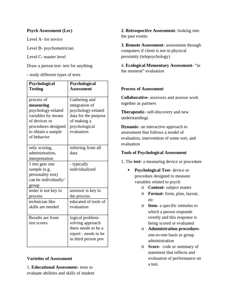 Psych Assessment for Beginners | PDF | Level Of Measurement | Variance