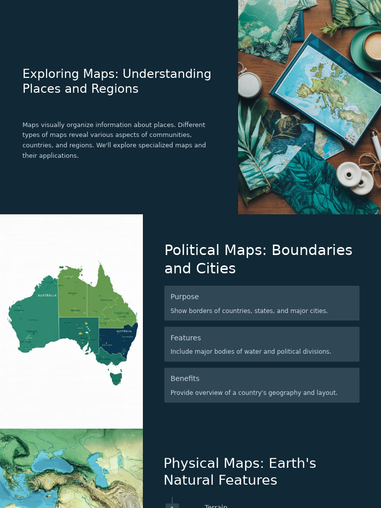 Exploring Maps: Understanding Places and Regions | PDF | Map | Rain