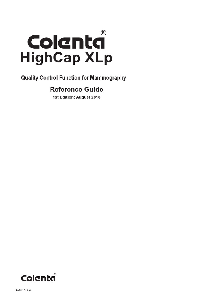 COLENTA HighCap XLP QC For Mammography | PDF | Image Resolution ...