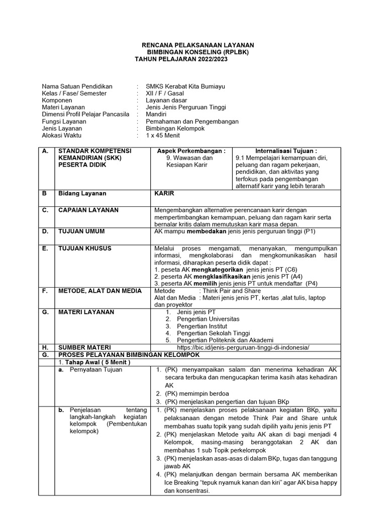 RPL BKP Jenis Jenis PT Fix | PDF