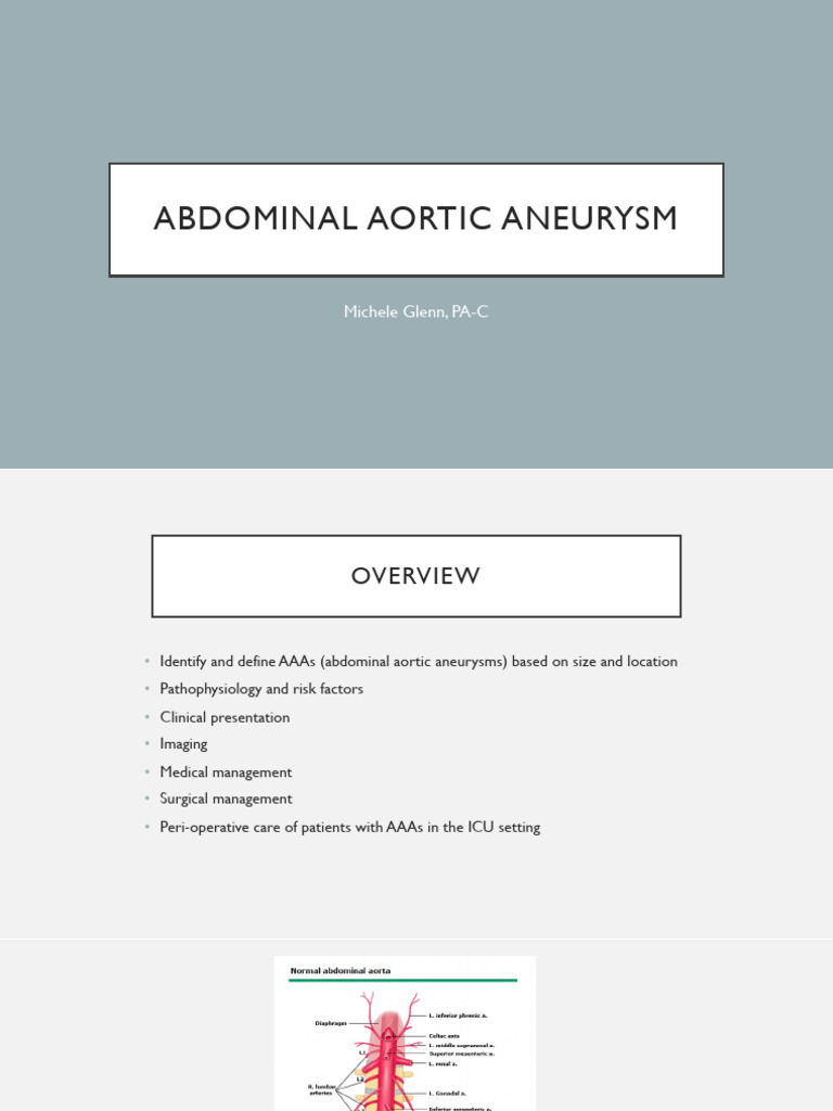 Abdominal Aortic Aneurysm Presentation Slides | PDF | Angiology ...